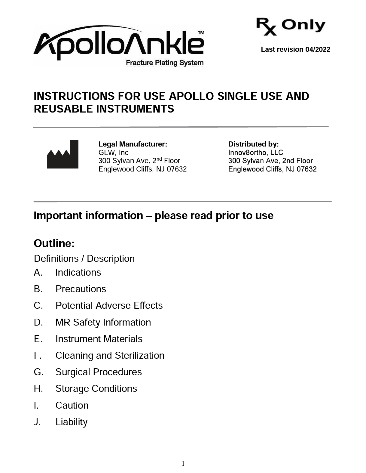 Apollo AFX™ Ankle Fracture Plating System - GLW Medical