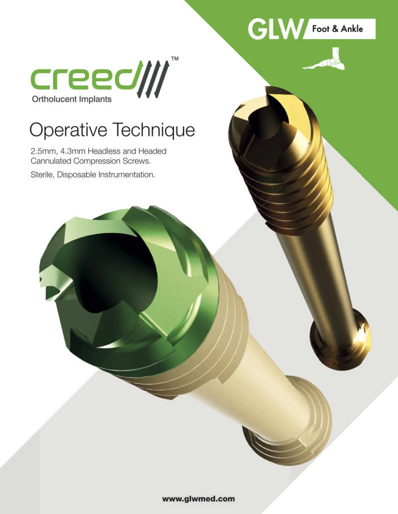 Creed™ Cannulated Compression Screws - GLW Medical Innovation