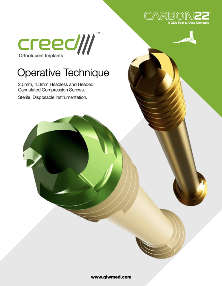 Creed™ Cannulated Compression Screws - GLW Medical Innovation
