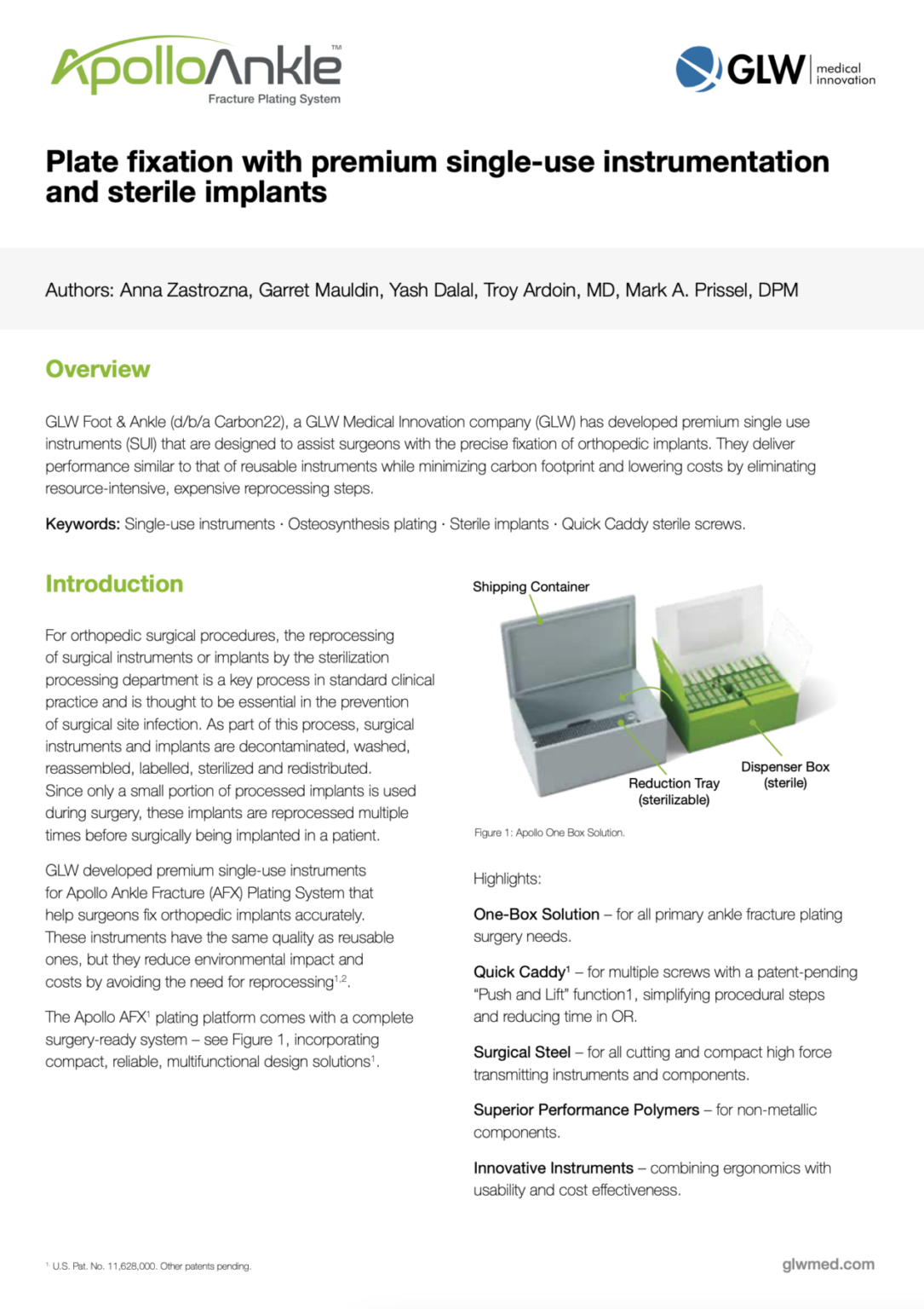 Apollo AFX™ Ankle Fracture Plating System - GLW Medical
